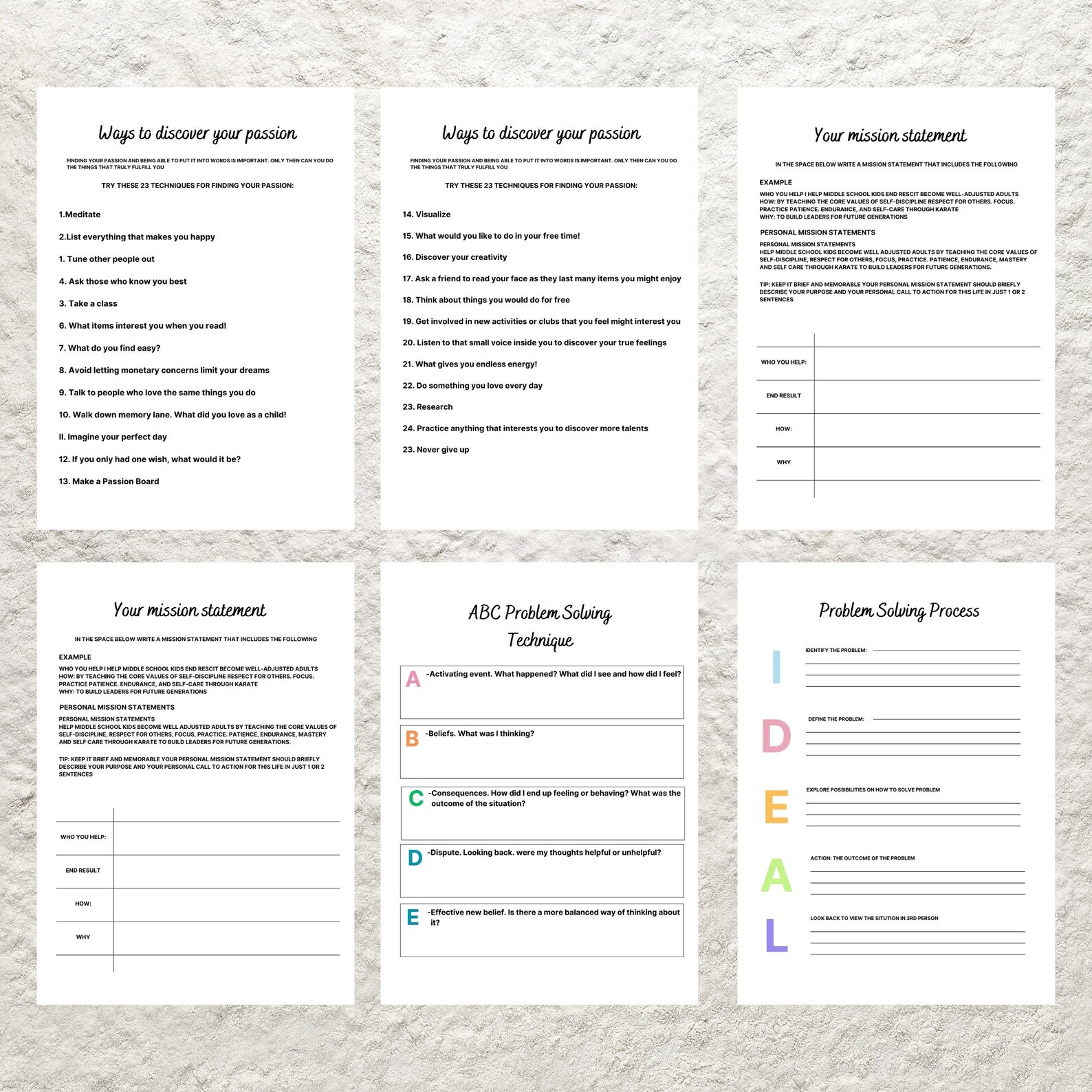 Find Your Passion Planner Journal Printable Life Purpose Workbook How ...