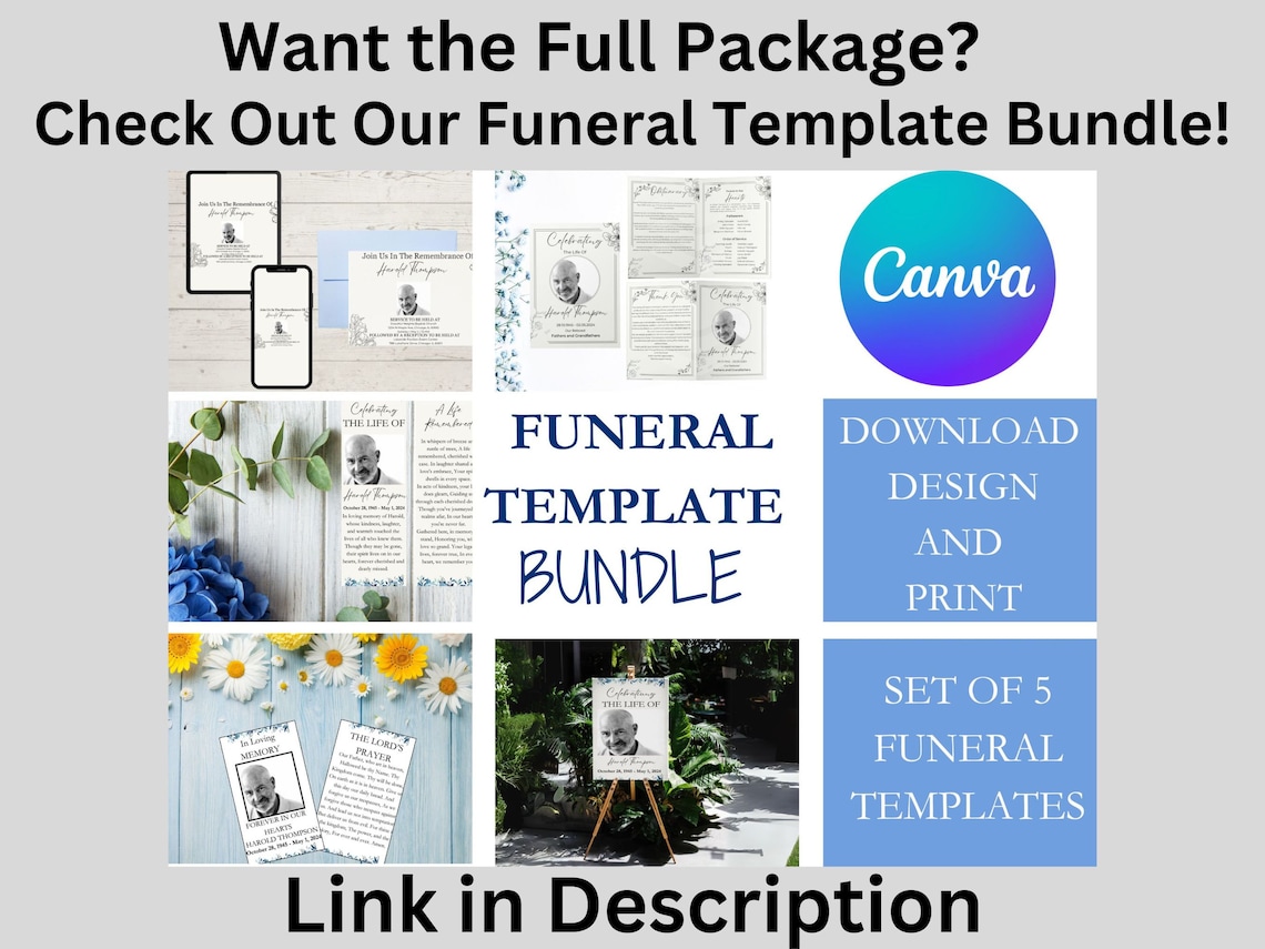 Editable Funeral Prayer Memorial Card Template Printable Obituary Card ...