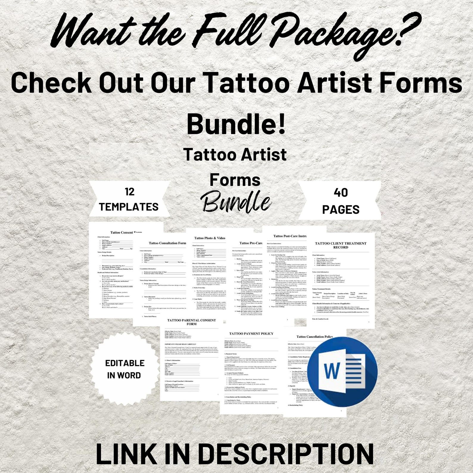 Tattoo Apprentice Contract Template: Editable Apprenticeship Agreement ...