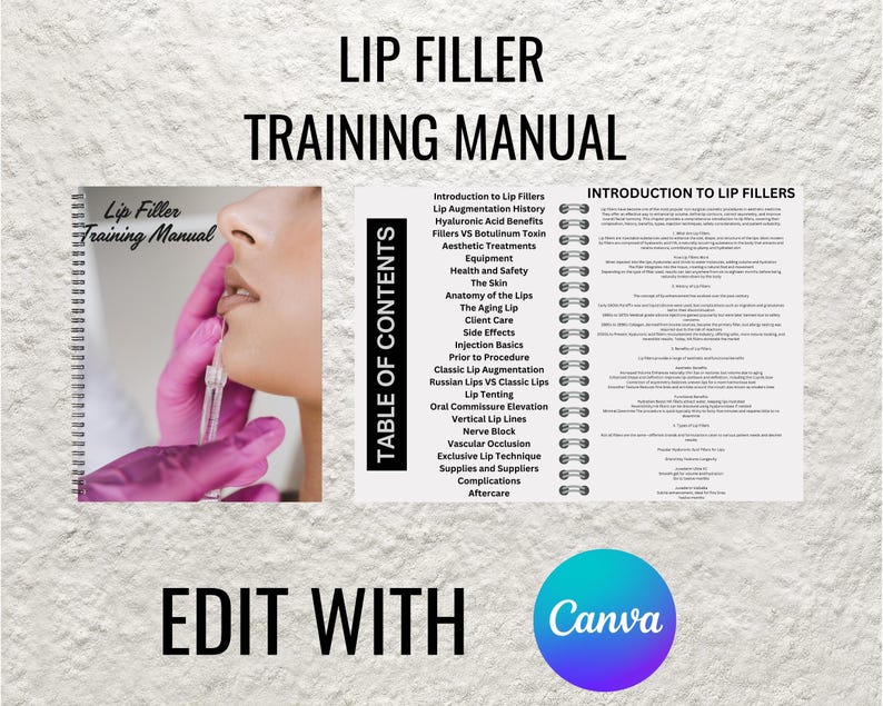 Lip Fillers Training Manual Russian and Classic Lip Injection Guide Lip ...