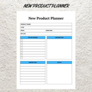 Editable Product Planner Template, New Product Launch Checklist ...