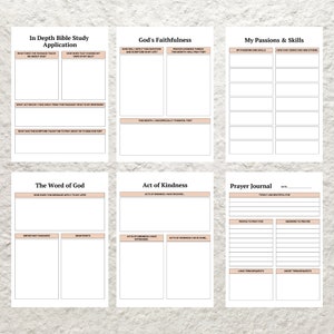 Bible Study & Devotional Journal Bundle Template Printable SOAP Digital ...