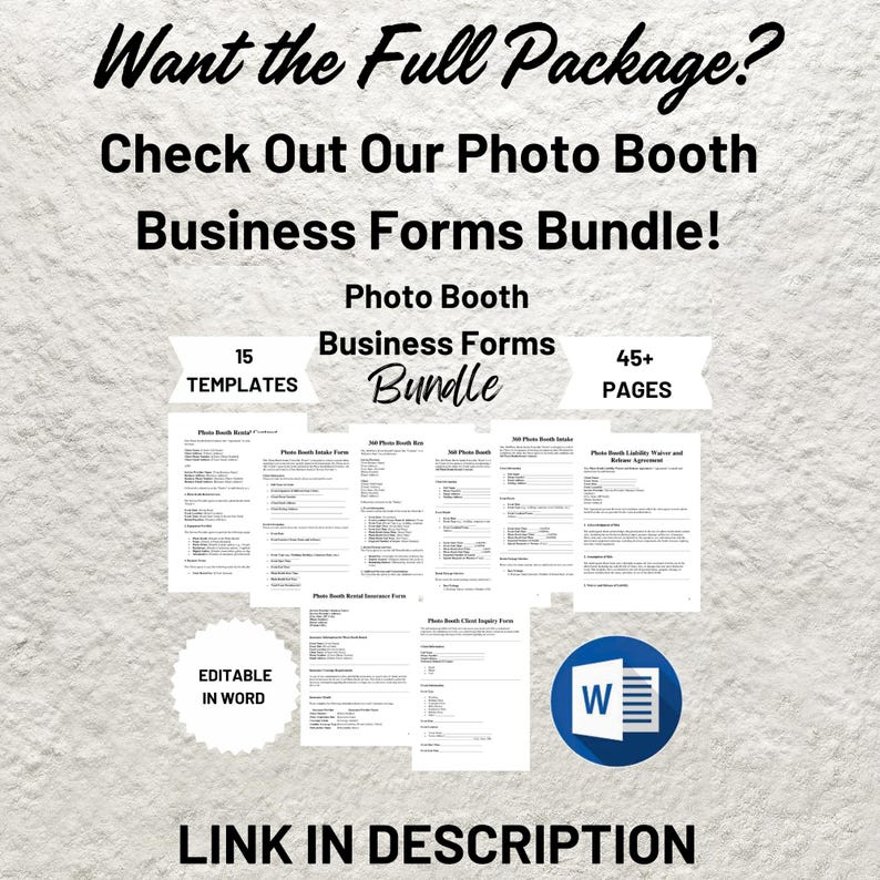 Editable Photo Booth Rental Agreement Template: Event Contract (PDF ...
