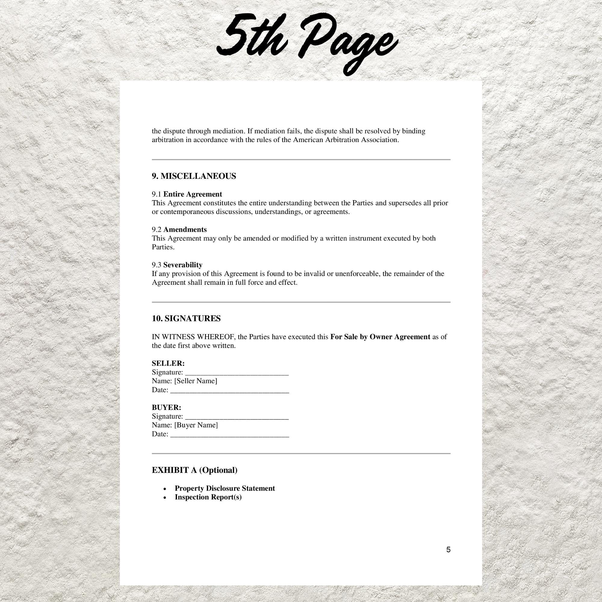 FSBO Contract Template – Editable Real Estate Agreement (PDF) - Etsy