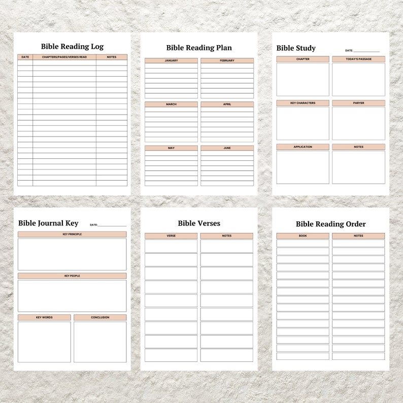 Bible Study & Devotional Journal Bundle Template Printable SOAP Digital ...