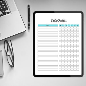 Editable Daily Checklist Template Printable Weekly to Do List Daily ...