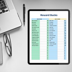 Editable Kids Reward Bucks Template Printable Mom Bucks Reward System ...