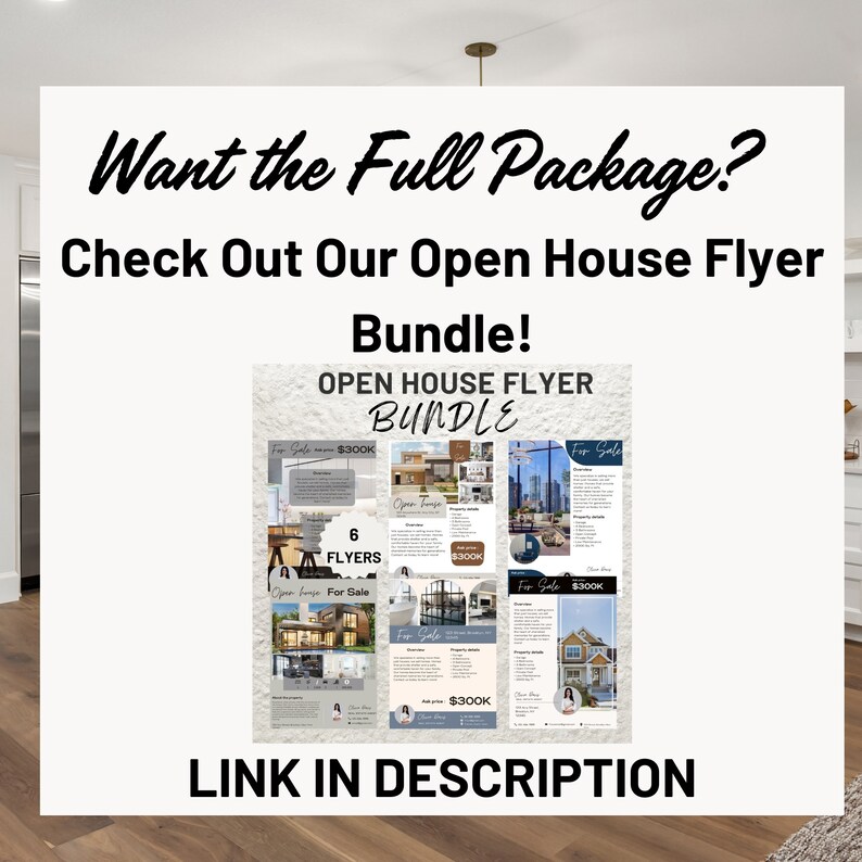 Editable Real Estate Open House Flyer Template (canva) - Etsy