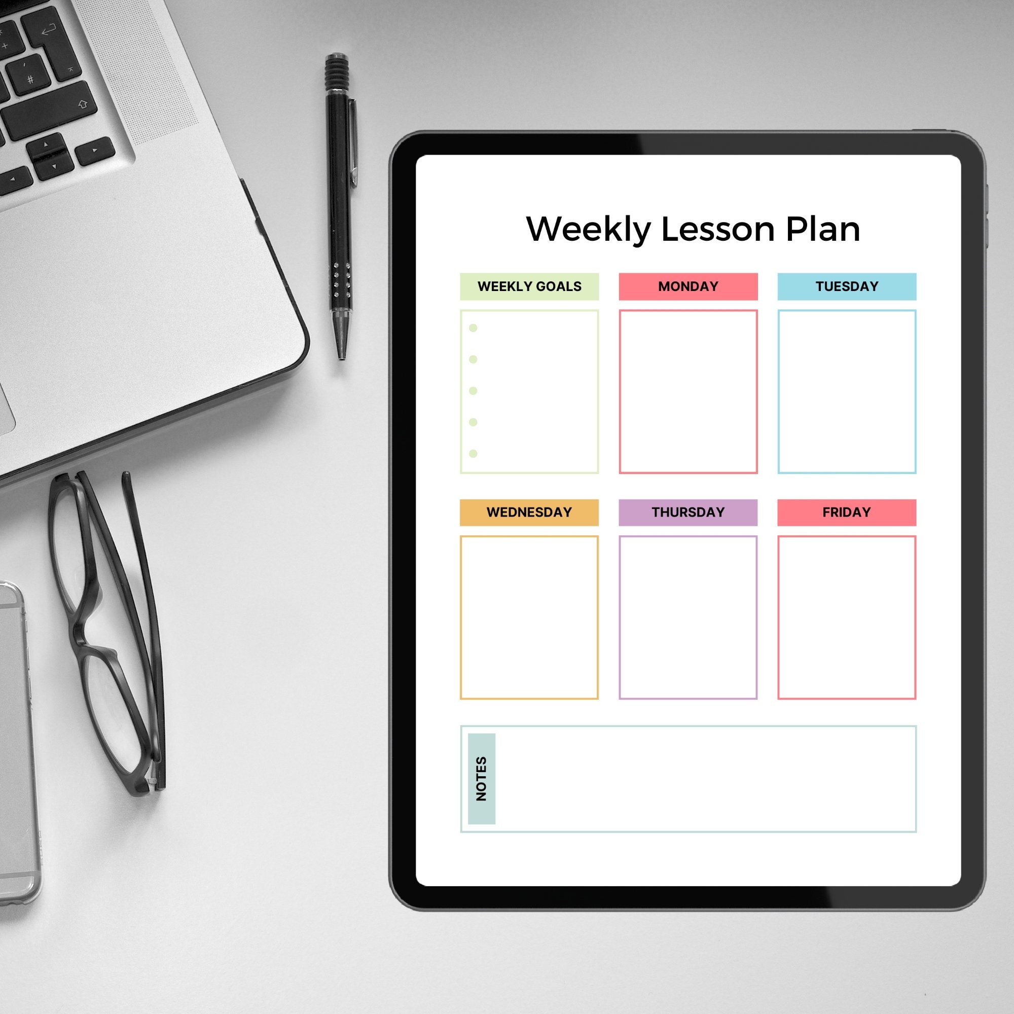 Editable Lesson Plan Template Printable Weekly Lesson Plan Homeschool ...