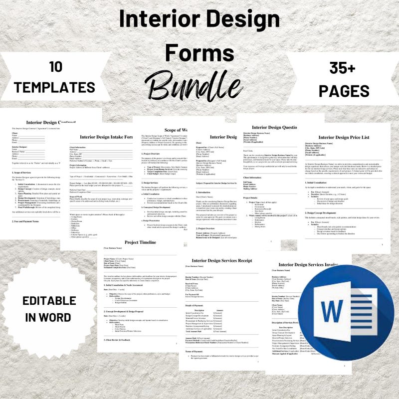 Interior Design Form - Etsy
