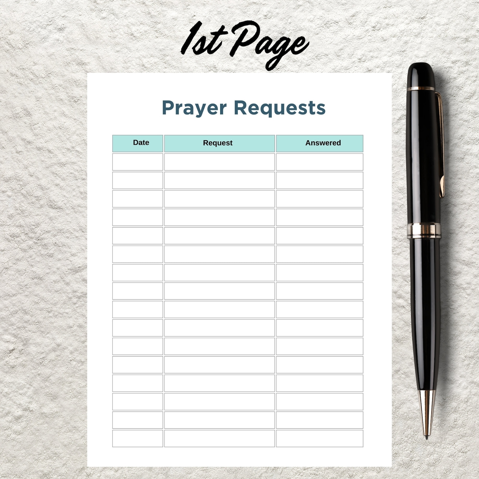 Prayer Request Journal Template Printable Prayer Tracker Prayer List ...