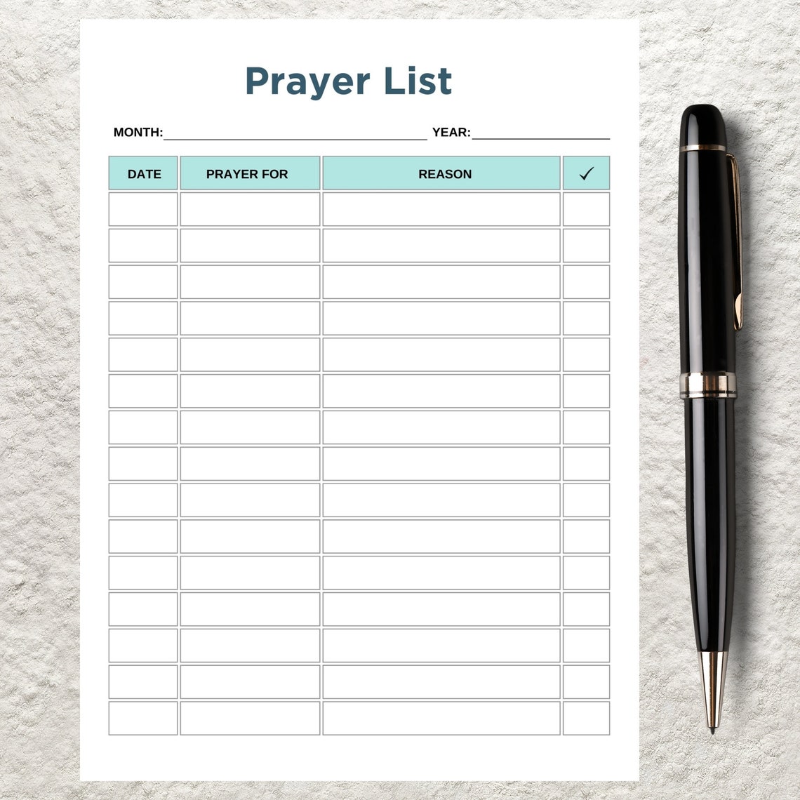 Printable Prayer List Template Editable Fillable Prayer List Faith ...