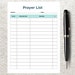 Printable Prayer List Template Editable Fillable Prayer List Faith ...