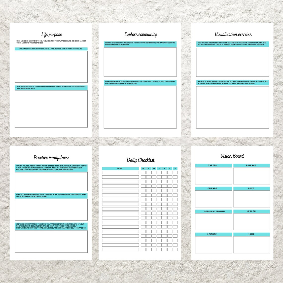 Passion Planner Printable: Life Purpose Workbook (editable Canva ...