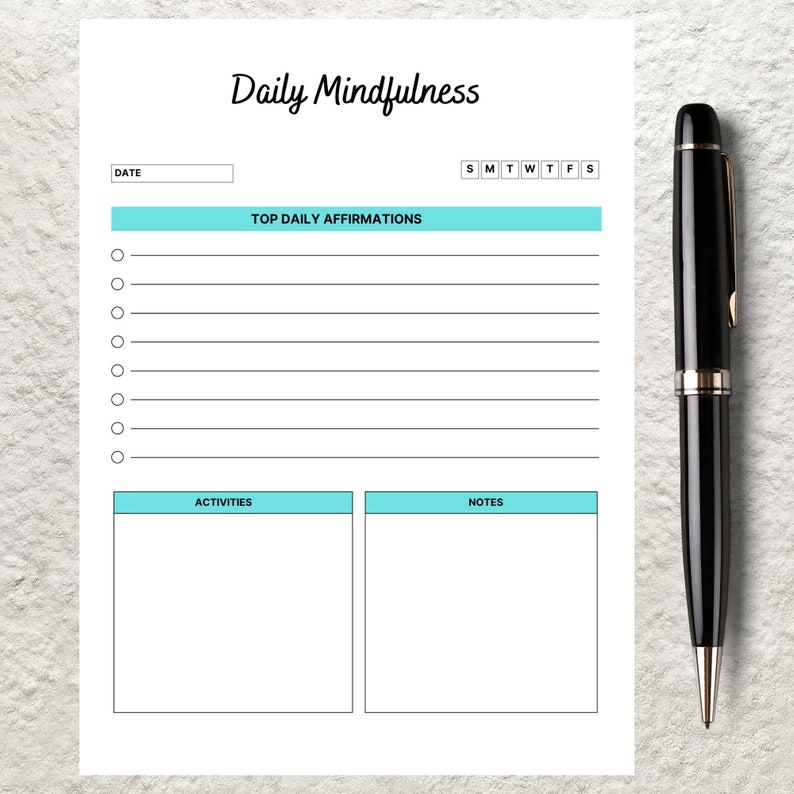Editable Daily Wellness Planner Template Printable Self Care Routine ...