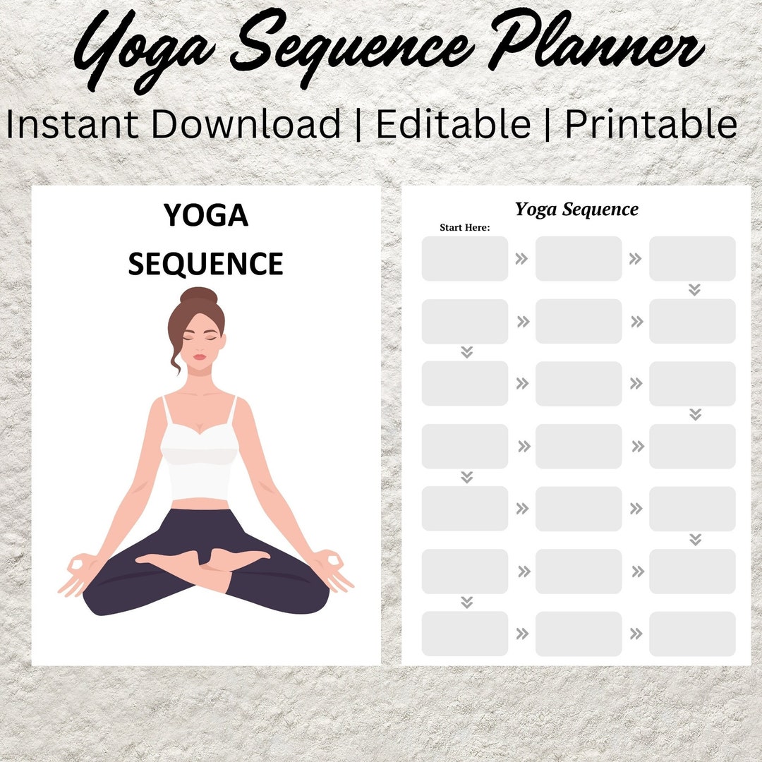 Yoga Sequence Planner Printable Yoga Class Plan Yoga Sequence Pages ...