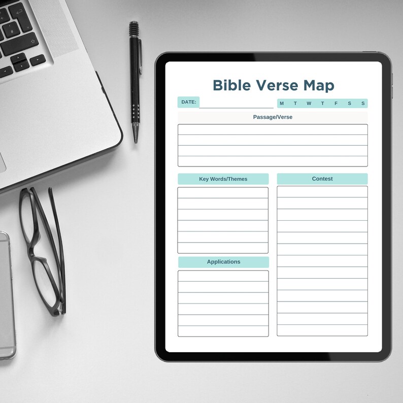 Bible Verse Mapping Template Printable Bible Study Scripture Journal ...
