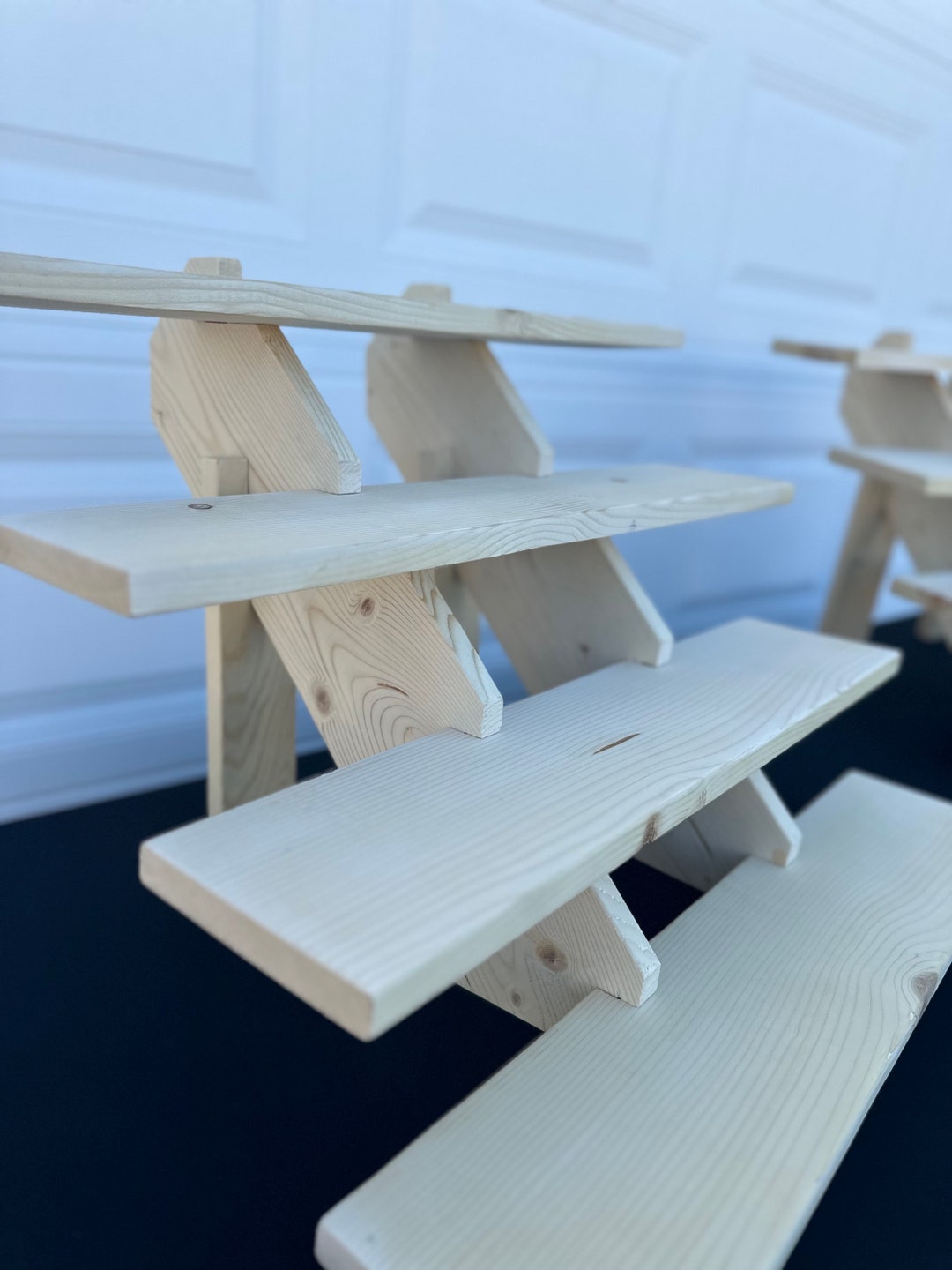 3 Tier Wood Stands (7.25 Depth Tiers) - Etsy