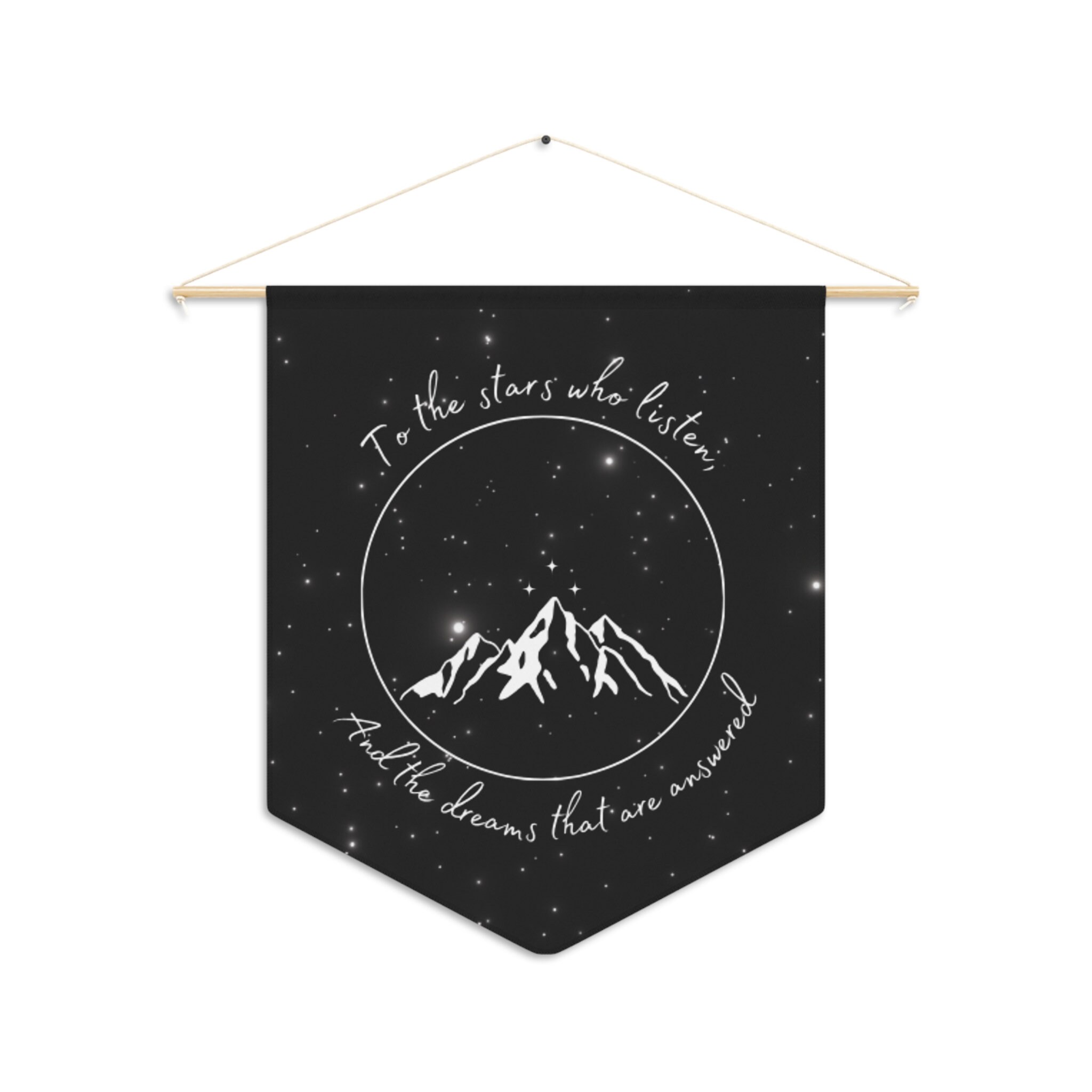 To the Stars Who Listen - ACOTAR Hanging Pennant - Wall Decor - Etsy