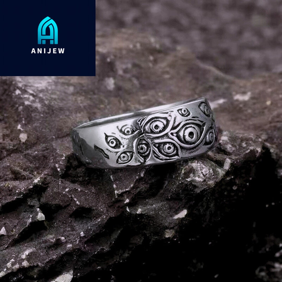 Anime Jujutsu Kaisen Ryomen Sukuna Cosplay Ring Black Dead Eye Unisex ...