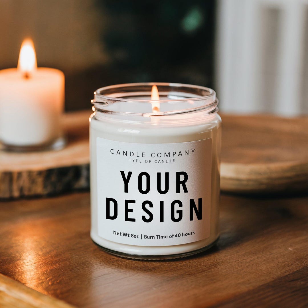 Soy Candle Mockup, Custom Candle Mockup, POD Candle Template, Soy ...