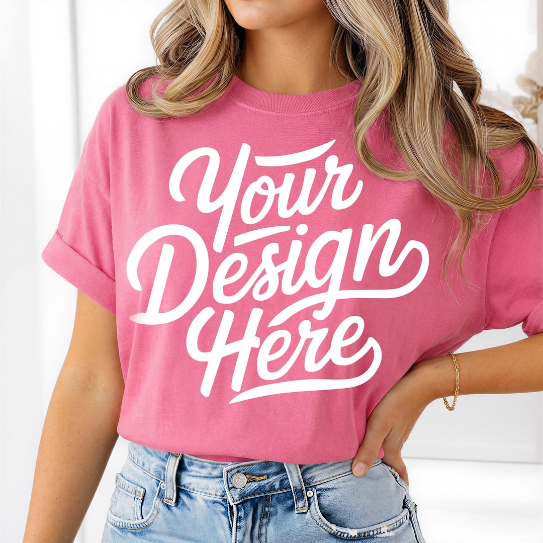 Crunchberry Comfort Colors 1717 Mockup, Oversized Crunchberry T-shirt ...