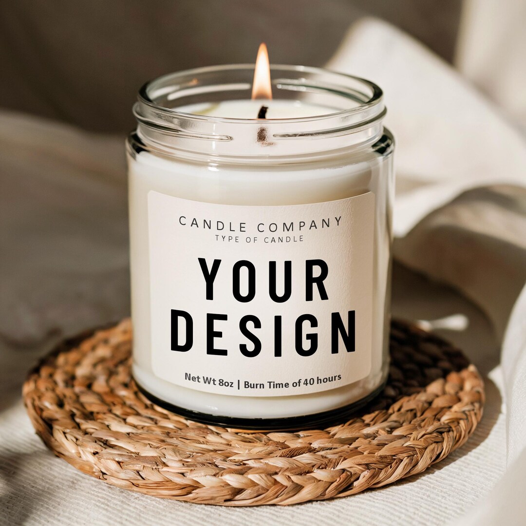 White Candle Jar Mockup, Modern Candle Mockup, Candle Template, Soy ...