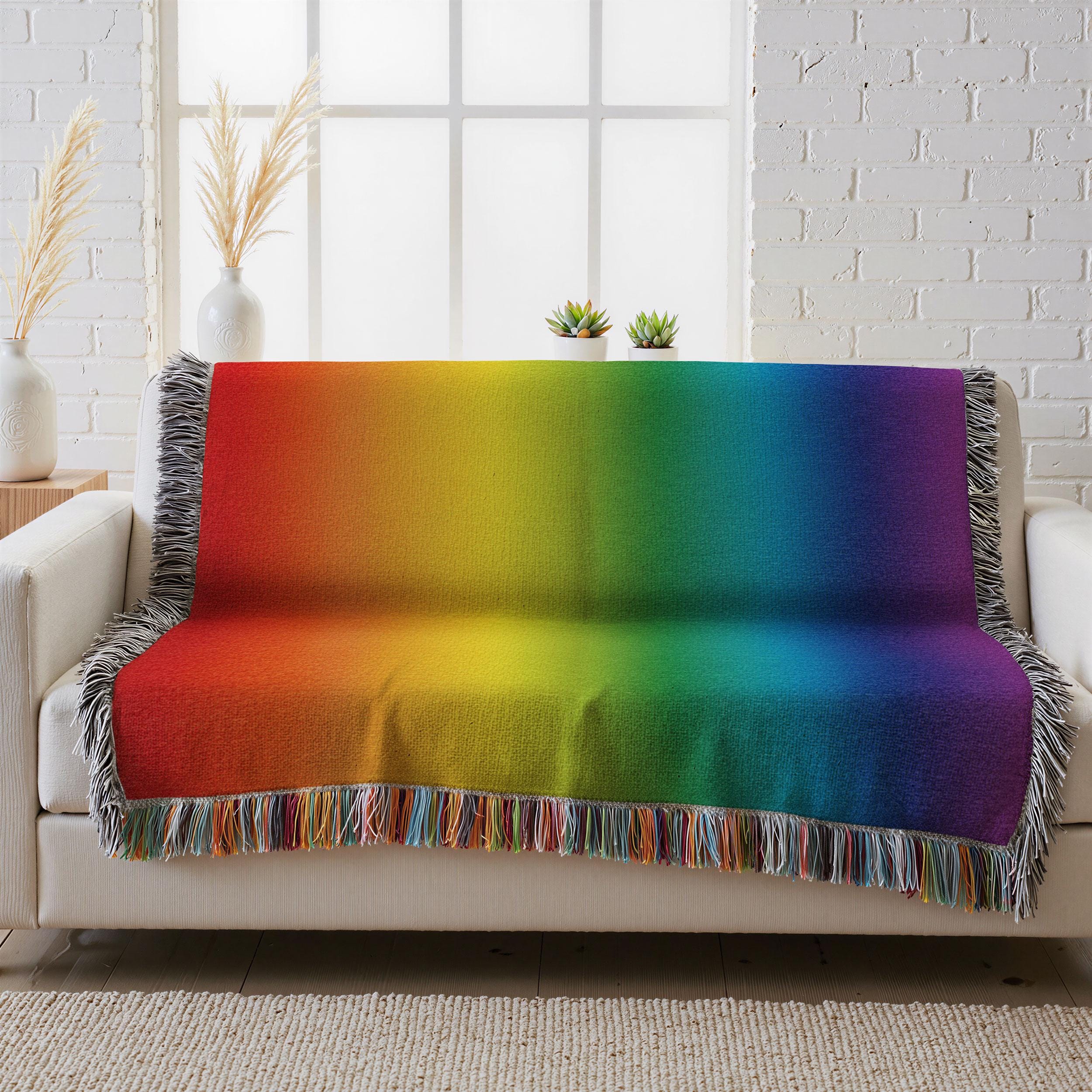 Woven Blanket Photoshop Mockup, Printify Fringed Woven Blanket Template ...