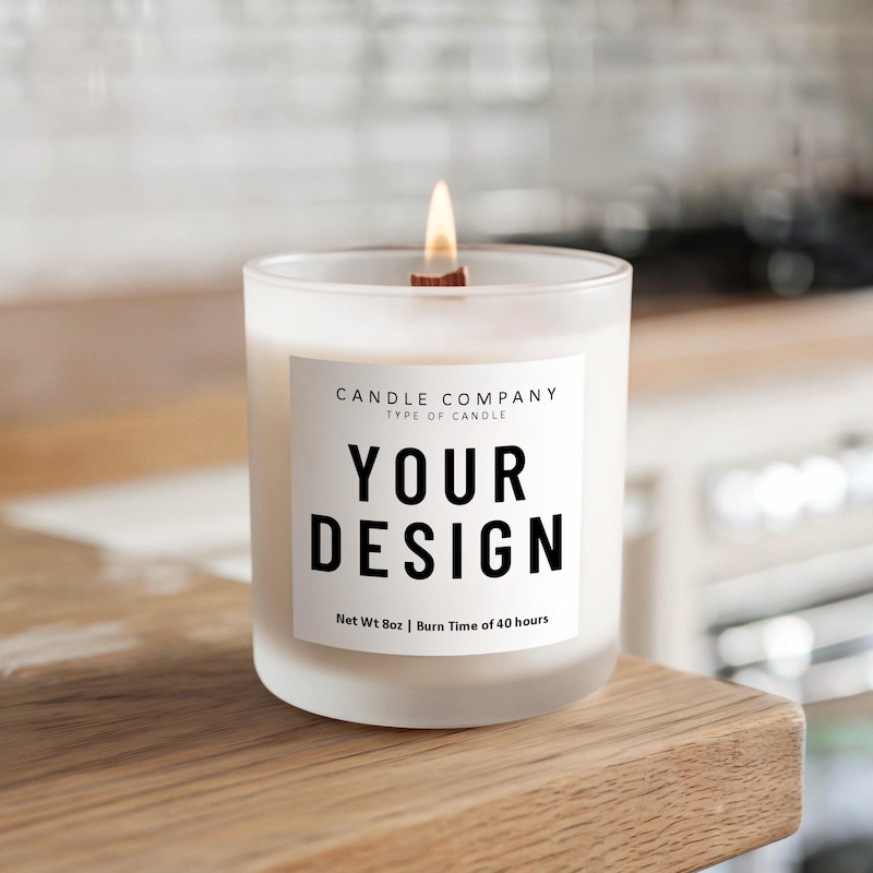 Soy Candle Frosted Glass Jar - Etsy UK