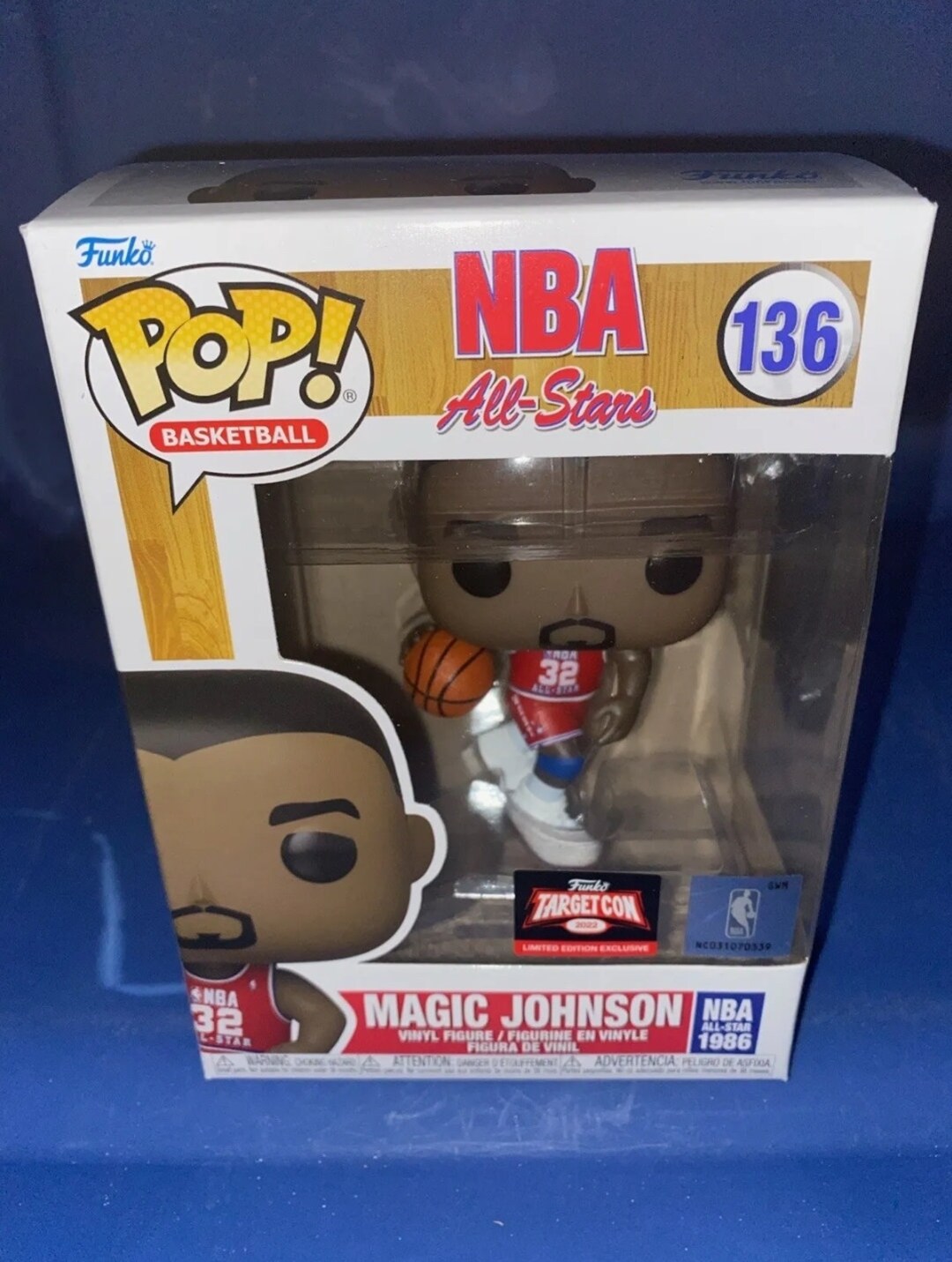 Funko Pop MAGIC JOHNSON 136 1986 Nba All Star Red Jersey TARGET Con ...