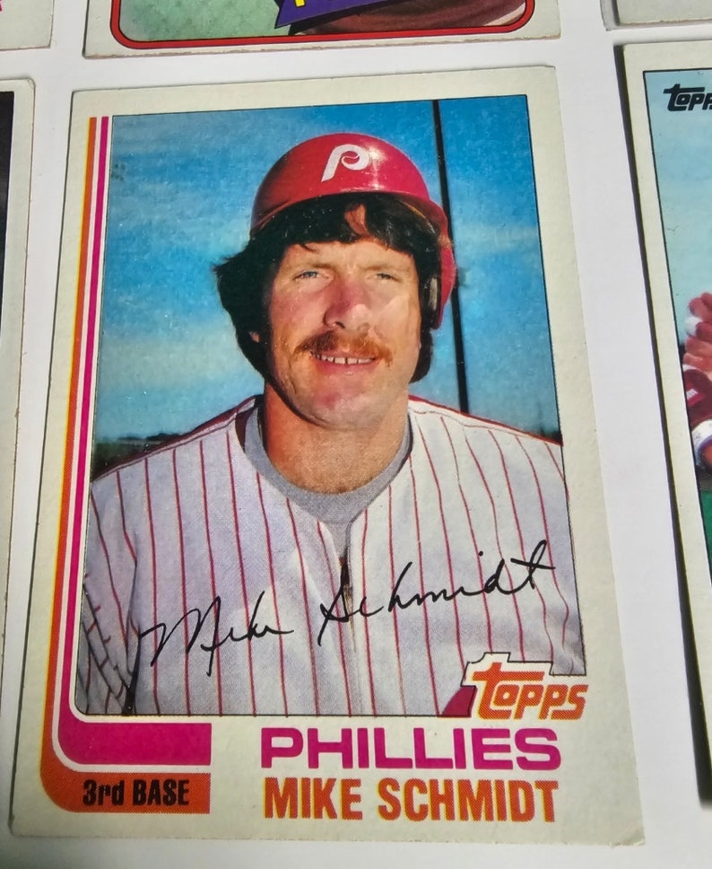 Baseball-phillies Legend 3rd Baseman Mike Schmidt Vintage 6 Card Lot ...