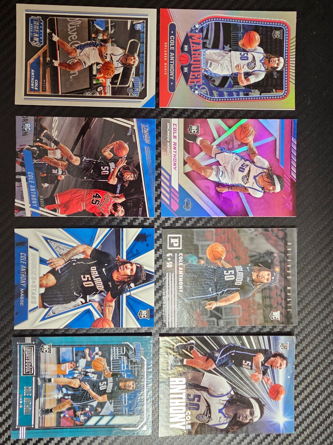 Basketball- Chronicles 2020-2021 Cole Anthony 8 Card Rookie Lot.all ...