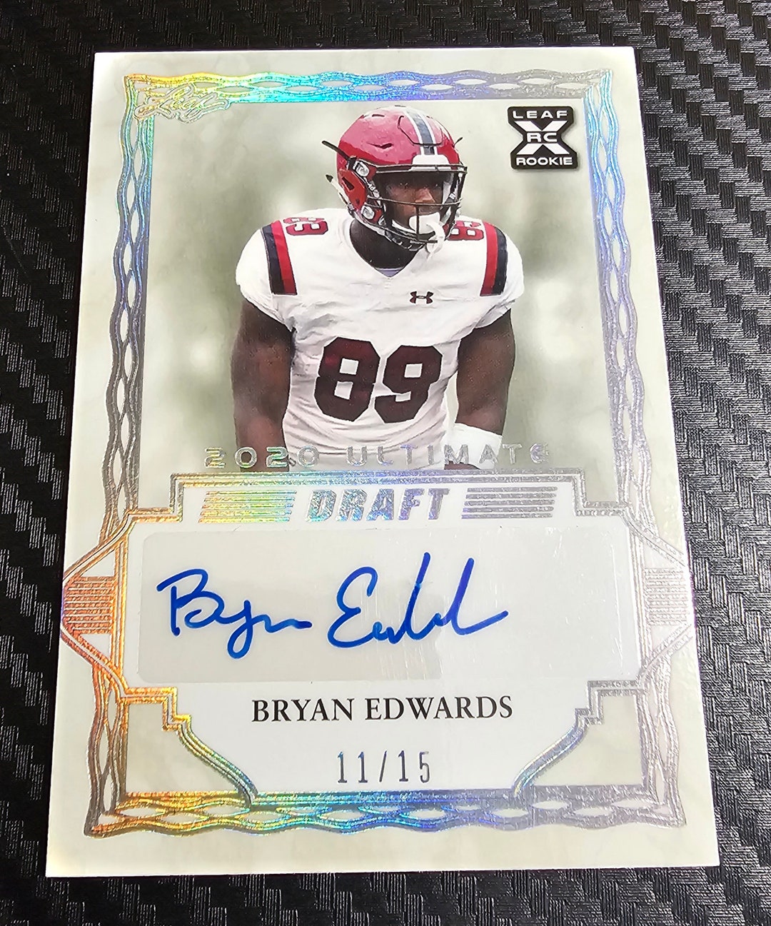 2020 Leaf X RC Ultimate Rookie Saints WR Bryan Edwards Auto Numbered 11 ...