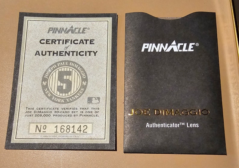 1993 Score Pinnacle JOE DIMAGGIO YANKEES 30 Card Set in Tin Box.cards ...