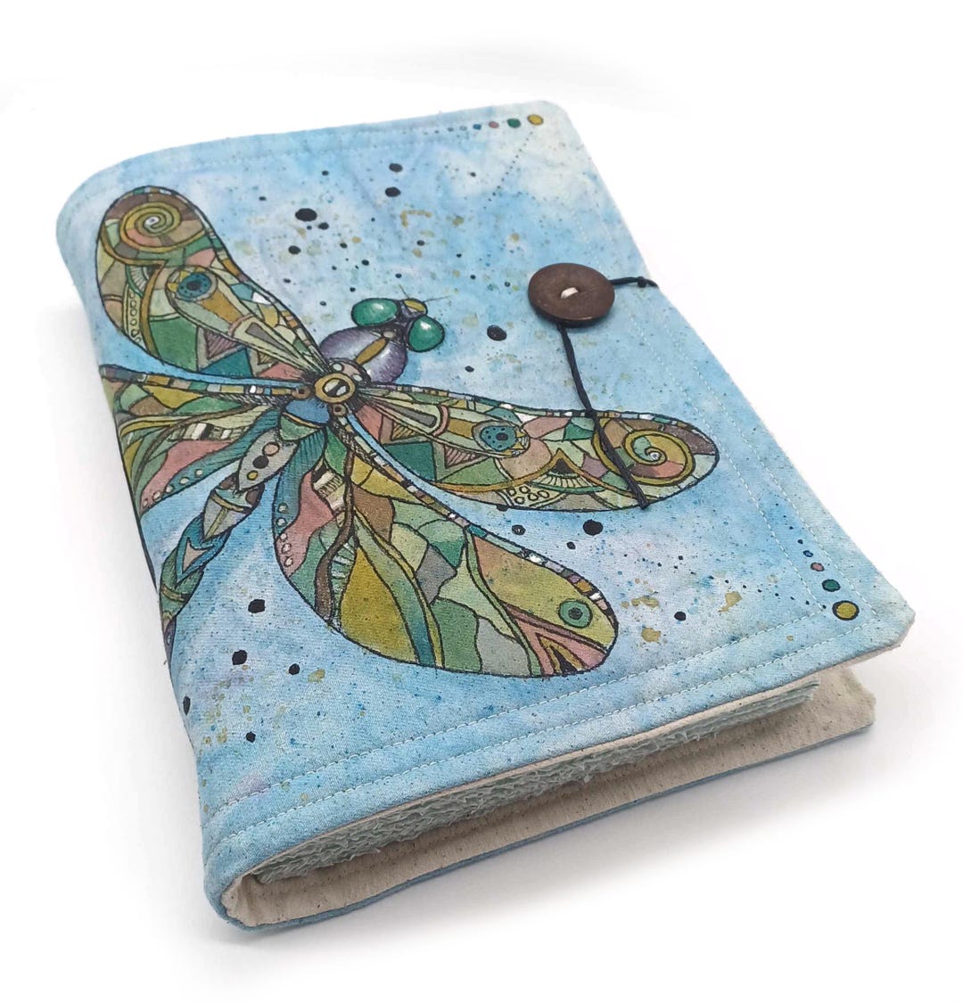 Dragonfly, Handmade Journal, A5, One-of-a-kind, Painting Canvas ...