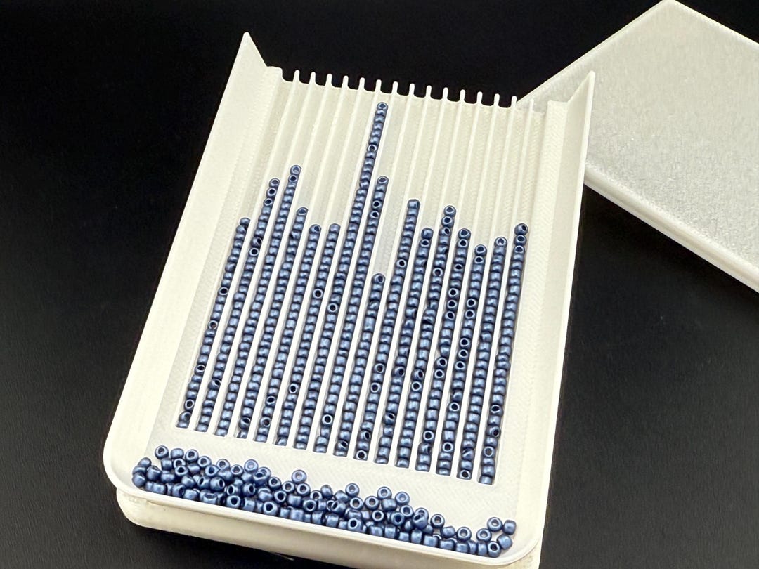 Seed Bead Tray With Lid and Angled Stand for 11/0 | 3D Printed ...