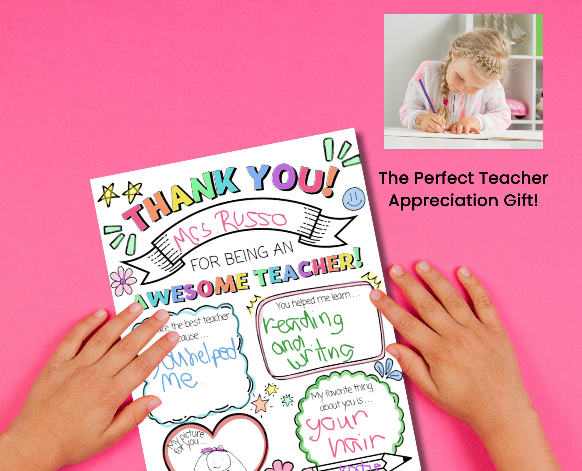 Teacher Appreciation Gift, Printable Teacher Appreciation Week Gift ...