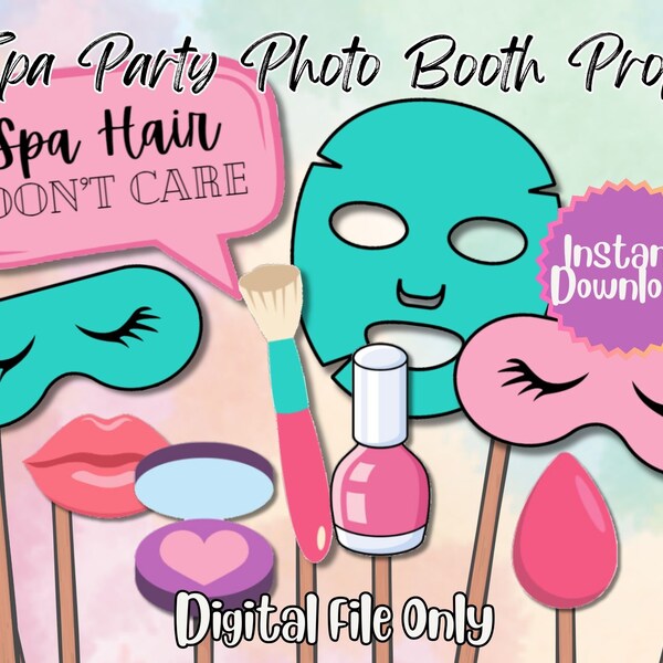 Spa Party Photo Booth - Etsy