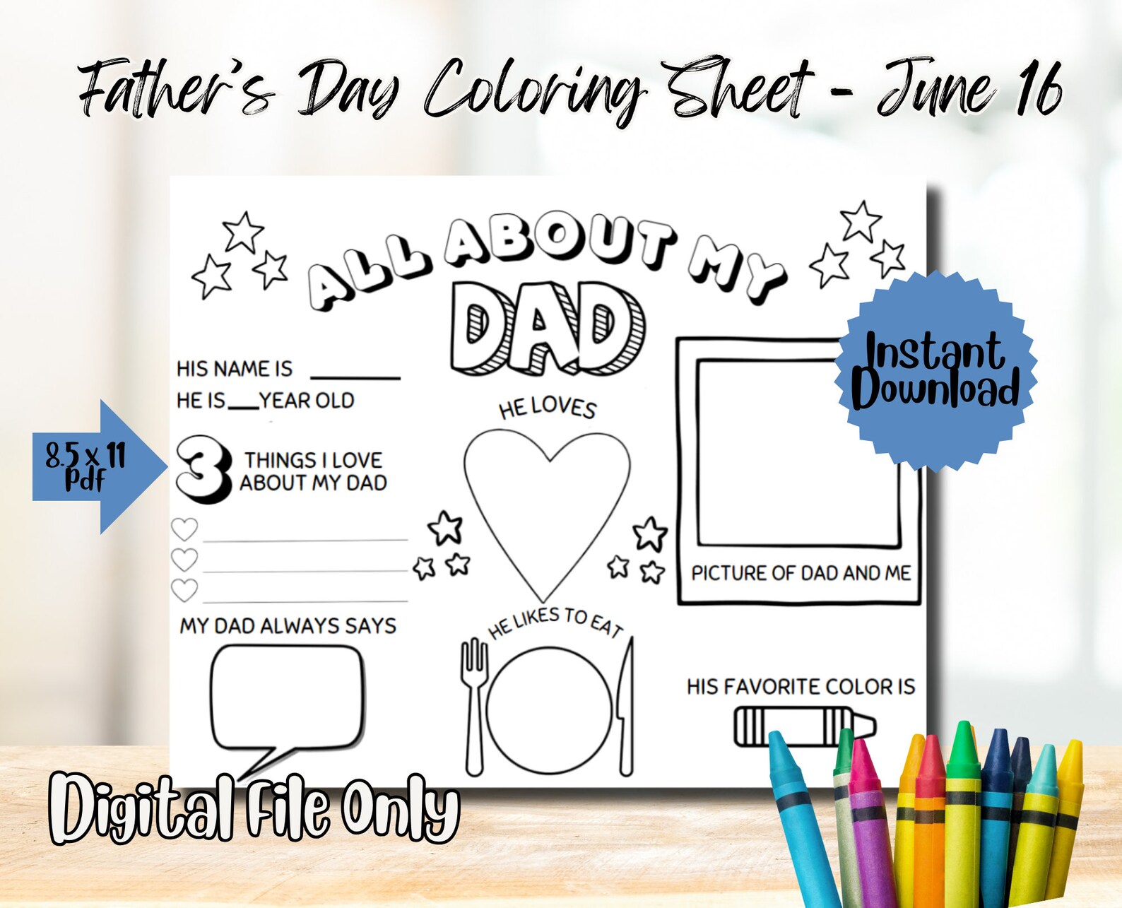 Mother's Day, Father's Day Printable, All About My Mom, All About My ...
