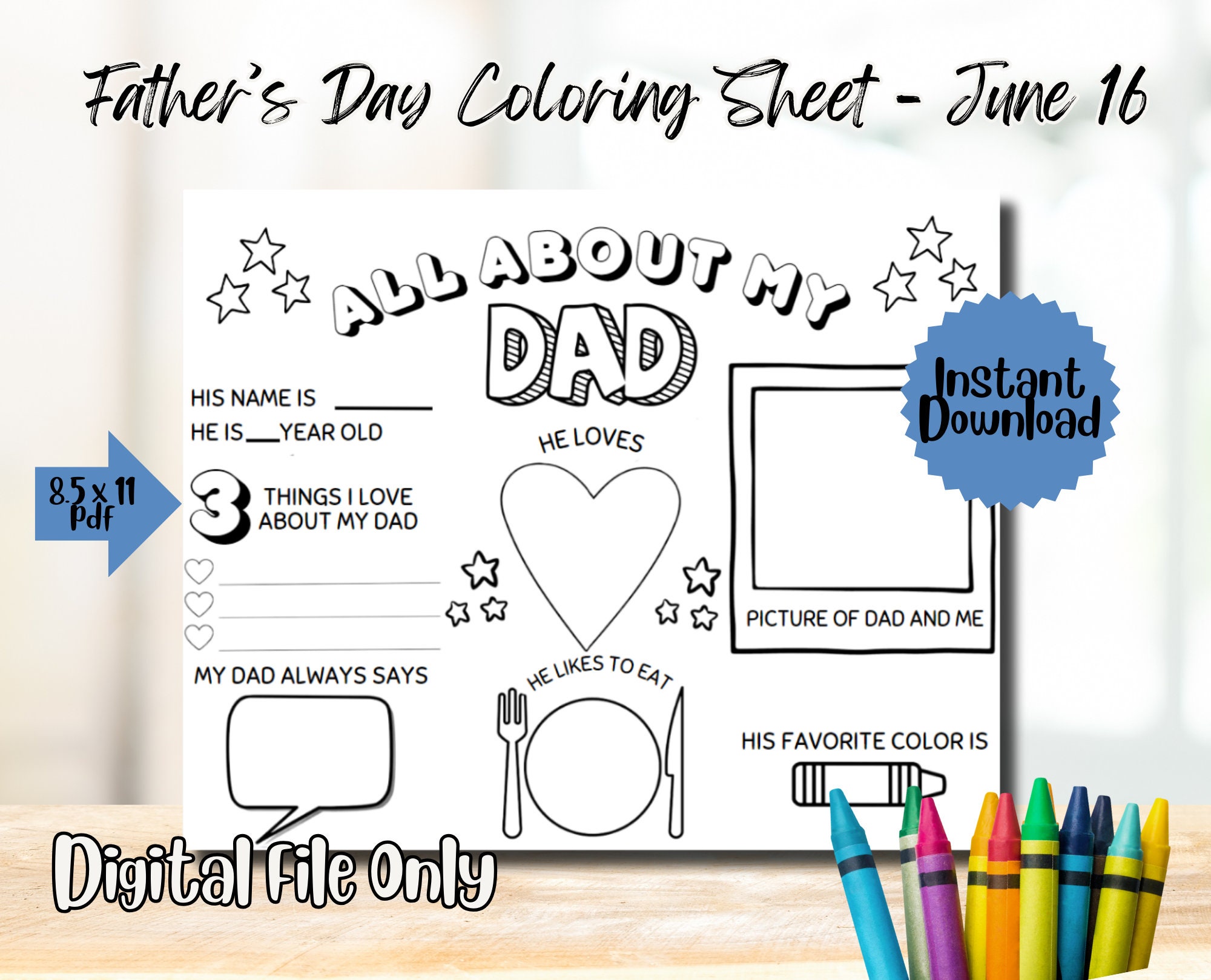 Mother's Day, Father's Day Printable, All About My Mom, All About My ...