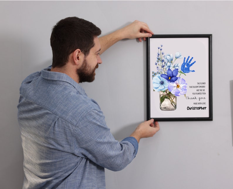 Teacher Appreciation Gift Handprint Art Instant Download. Printable ...