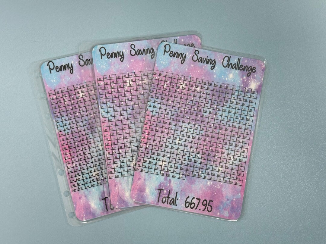 Penny Saving Challenge Hole Punched | Cash Stuffing | Budgeting ...