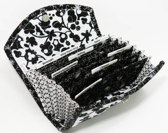 COUPON ORGANIZER WALLET Black and White All Over - Etsy