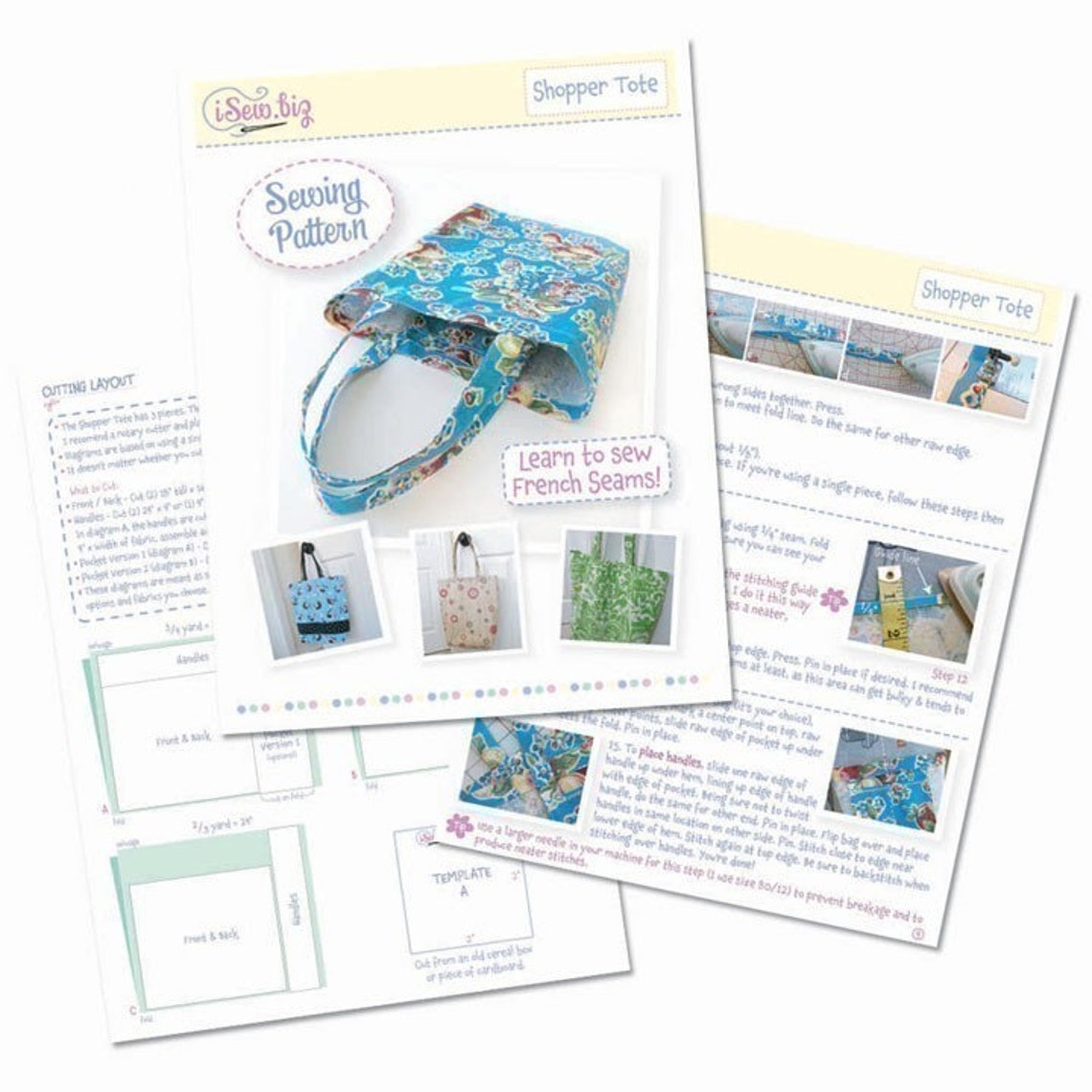 SEWING PATTERN Tote Bag Digital Download - Etsy