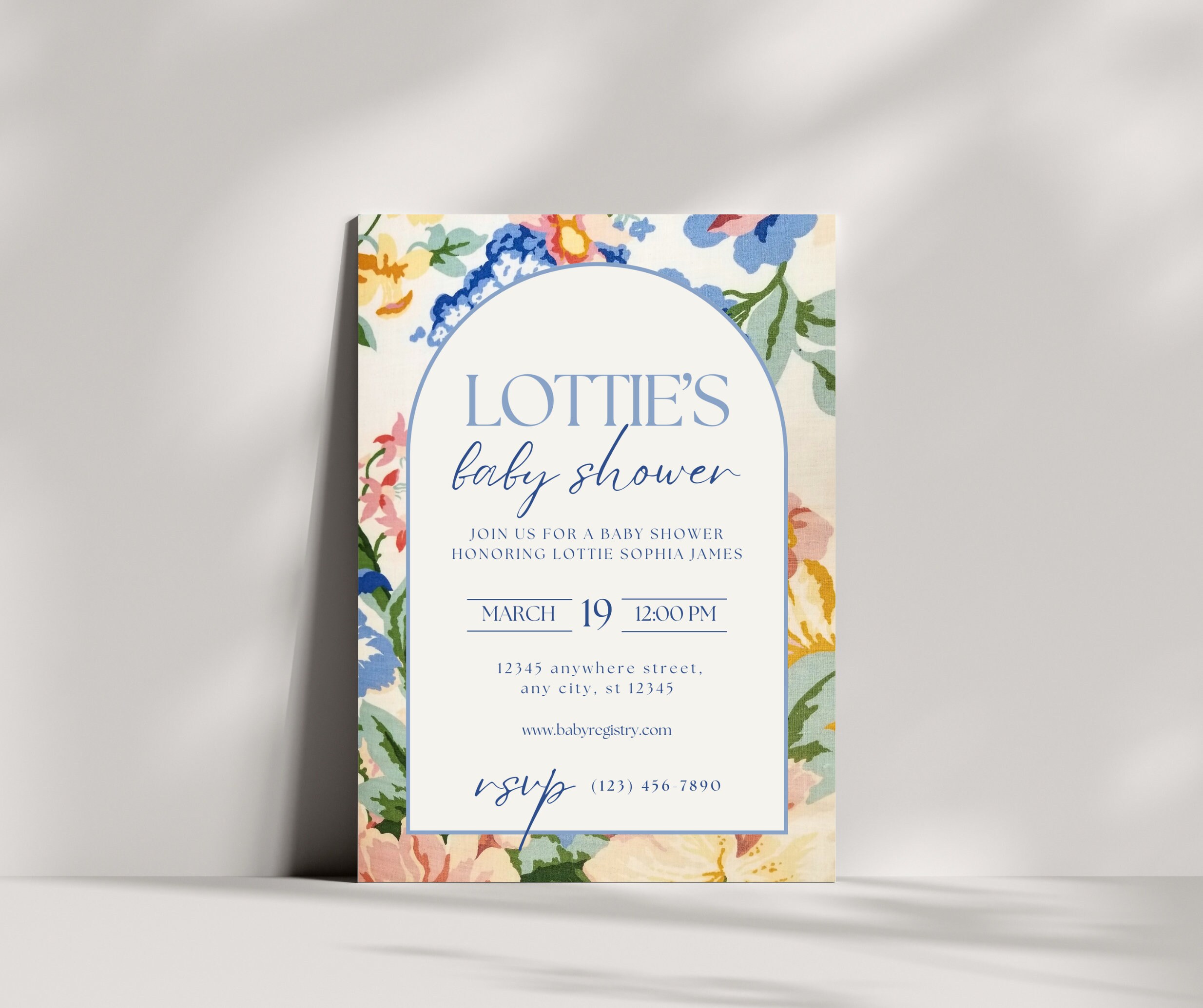 EDITABLE Baby Shower Party Invitation Template With Instant Download ...