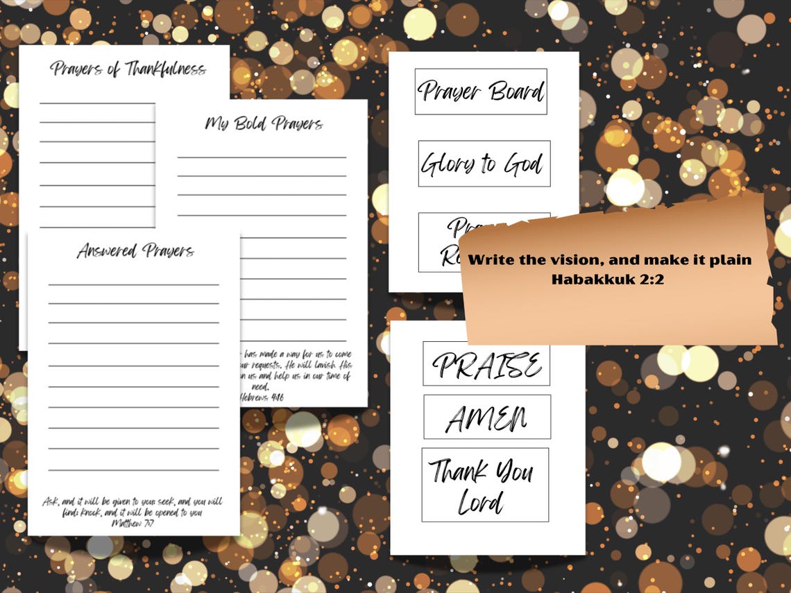 Digital Prayer Board Headers | Prayer Boards | Digital Download - Etsy