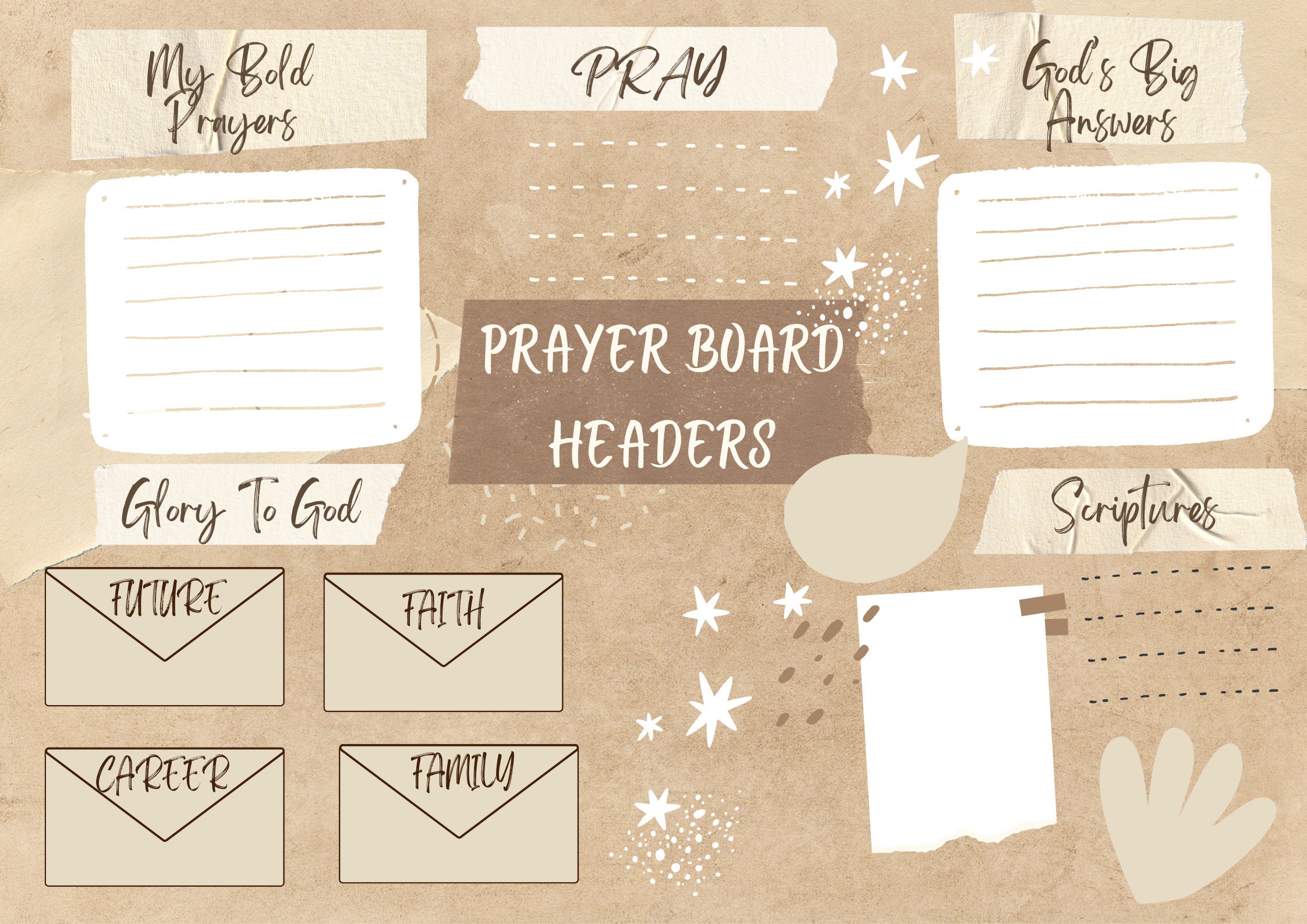 Digital Prayer Board Headers Prayer Boards Digital Download - Etsy