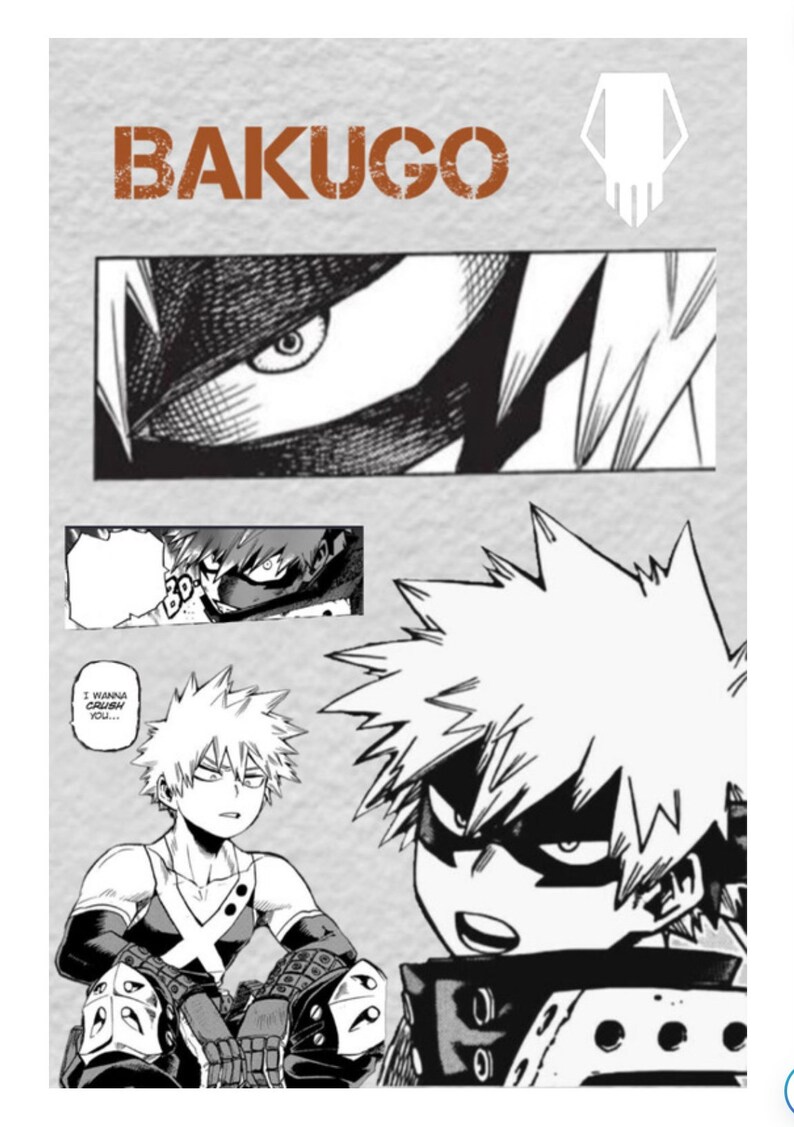 Anime Poster Print Bakugou Katsuki My Hero Academia Poster Anime ...