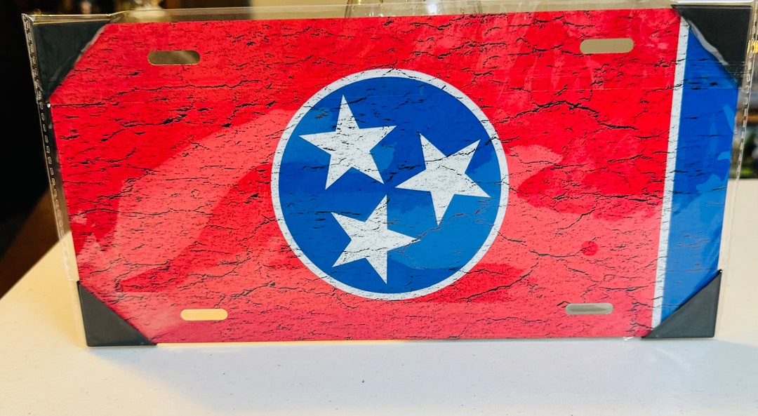 Tennessee Flag License Plate - Etsy