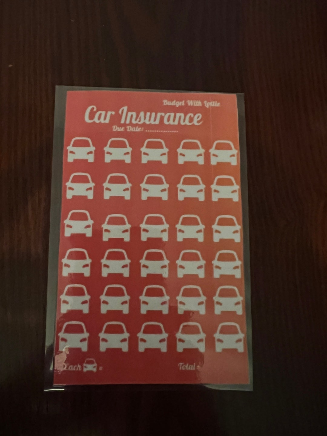 Car Insurance Tracker - Etsy